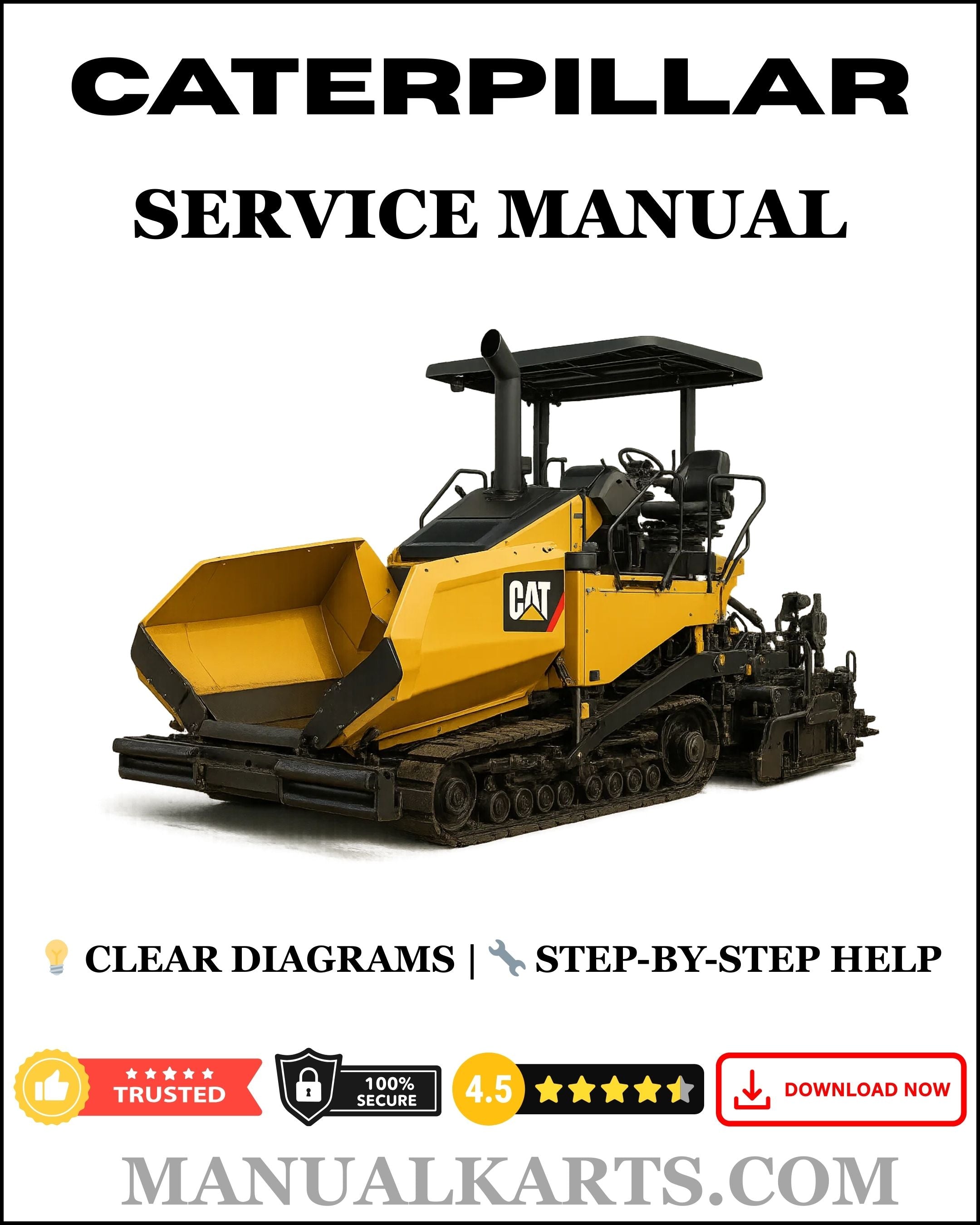 Caterpillar AP555F Asphalt Paver Pdf Service Repair Manual RBM ...