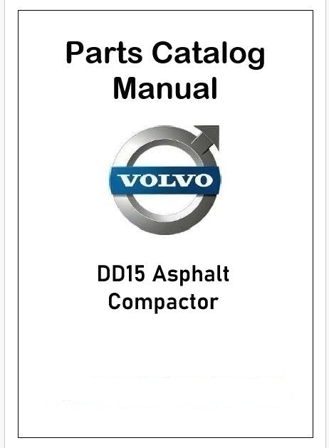Volvo DD15 Asphalt Compactor Pdf Parts Catalog Manual – My Store